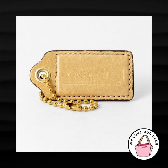 Coach | Accessories | 25 Large Coach Tan Leather Brass Key Fob Bag ...